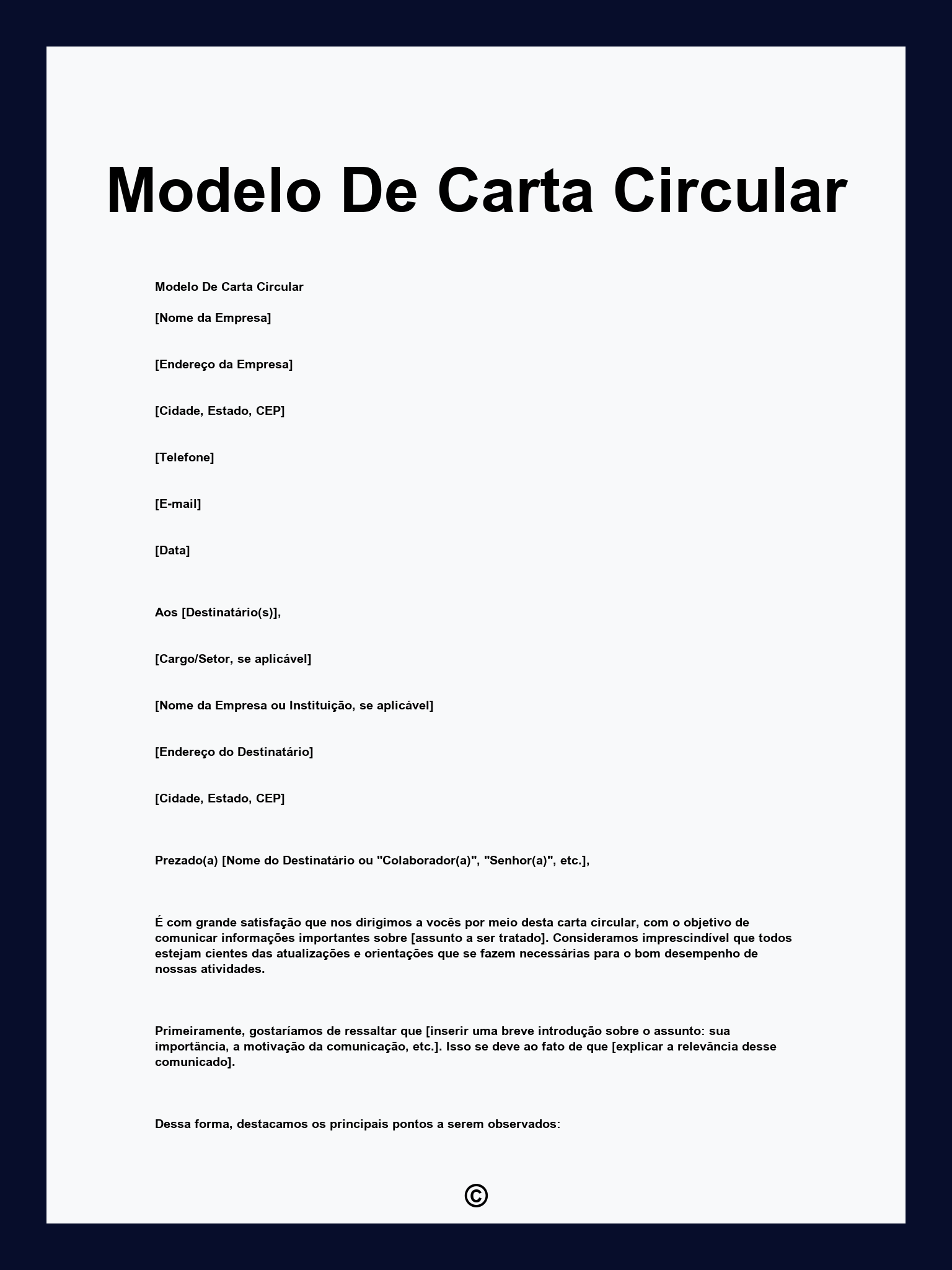 Modelo De Carta Circular